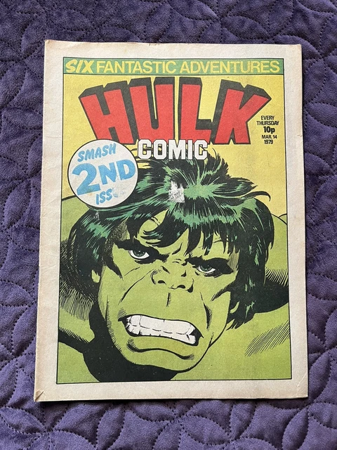 SMASH 2ND ISSUE, “HULK COMIC” BRITISH WEEKLY MARVEL March 14th, 1979 ...