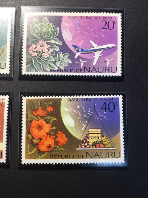 1976 NAURU POST Muh: Theme- Spf Meeting/ Aircraft/Ship/Satellite ...