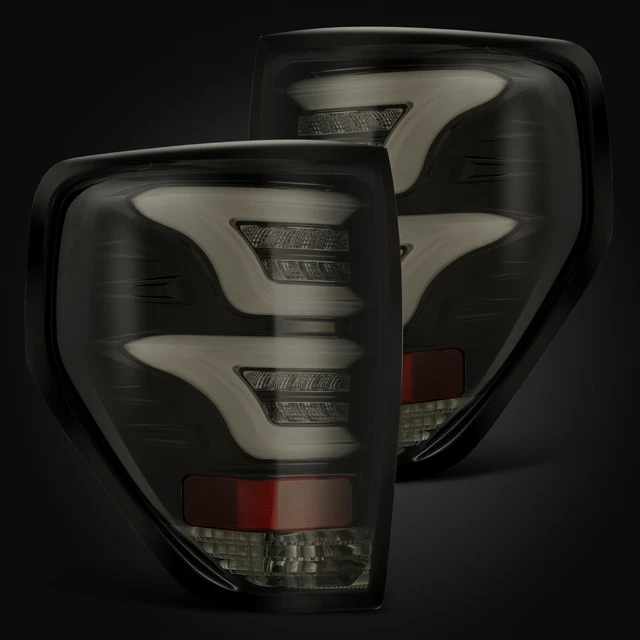 FIT 2009-2014 FORD F150 Jet Black PRO-Series LED Tail Lights Alpharex ...