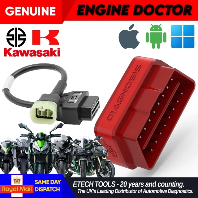 BLUETOOTH OBD2 ENGINE Fault Code Diagnostic Tool Scanner Kawasaki ...