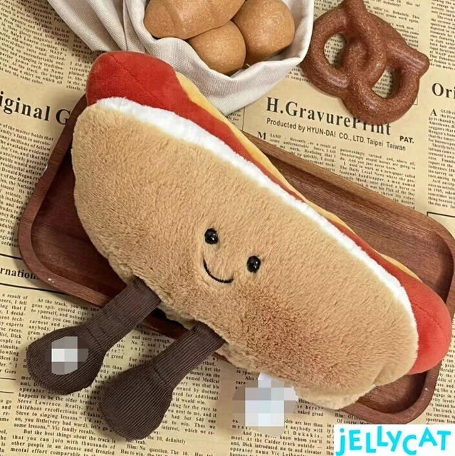 JELLYCAT FUN & Floppy Hot Dog Stuffed Animal – tags+dust bag new 1pcs ...