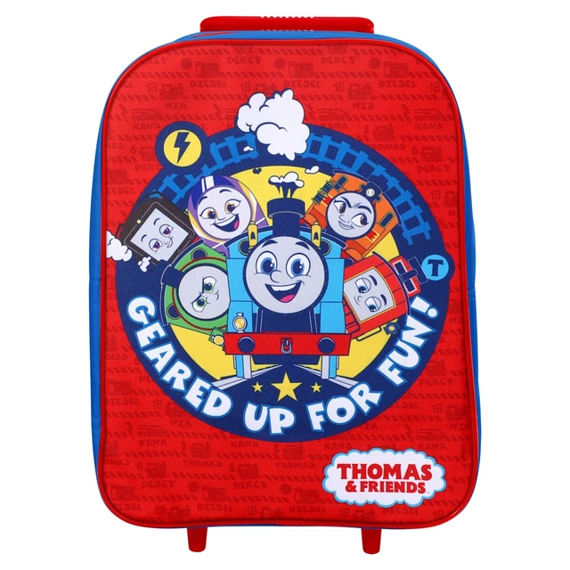 THOMAS THE TANK Engine Trolley Foldable Wheeled Cabin Bag Luggage Kids ...
