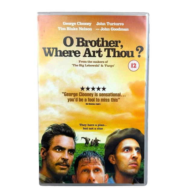 O BROTHER WHERE Art Thou Video VHS Ex Rental Large Case Comedy Cert 12 ...