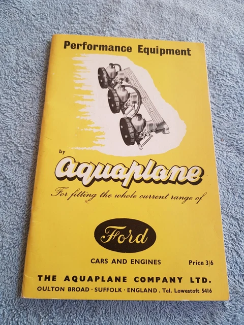 FORD AQUAPLANE SPEED Equipment Tuning Brochure 100E 105E Anglia Cortina ...