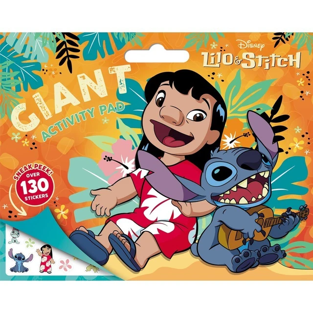 ~ DISNEY ~ Lilo & Stitch Giant Activity Pad ~ 130+ Stickers ~ Colouring ...