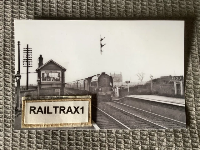 RAILWAY PHOTOGRAPH - Steam Engine At Riccall Station & Riccall South ...
