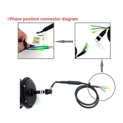 MOTOR CABLE CONVERSION Extension 60CM 9 Pin Connector Electric Bicycle ...