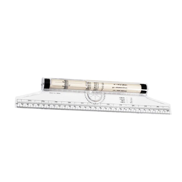 MEASURING ROLLING RULER Multi-Purpose Measuring Rulers Clear Rolling ...