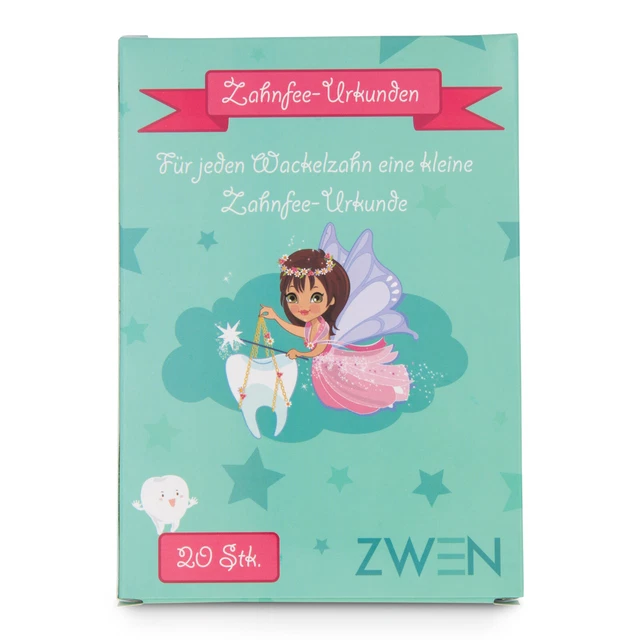 ZWEN ZAHNFEE URKUNDEN, Zahnfee Geschenke, Zahnfee Zertifikat, Zahnfee ...