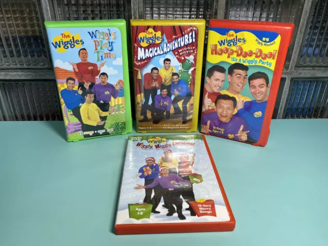The Wiggles 3 Vhs 1 Dvd Lot Play Time Magical Adventure Wiggly Party