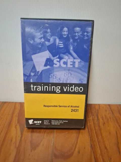 TRAINING VIDEO RESPONSIBLE Service Of Alcohol Vhs 2431 Ascet Media ...