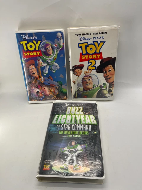 DISNEY PIXAR TOY Story Toy Story 2 & Buzz Lightyear Star Command VHS 3 ...