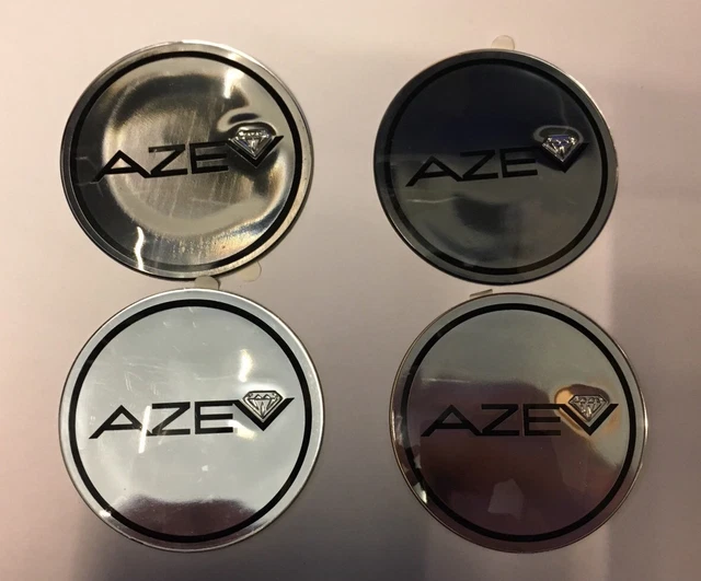 GENUINE NEW AZEV A ALLOY WHEEL CENTRE CAP BAGE LOGO DAIMOND STICKER ...