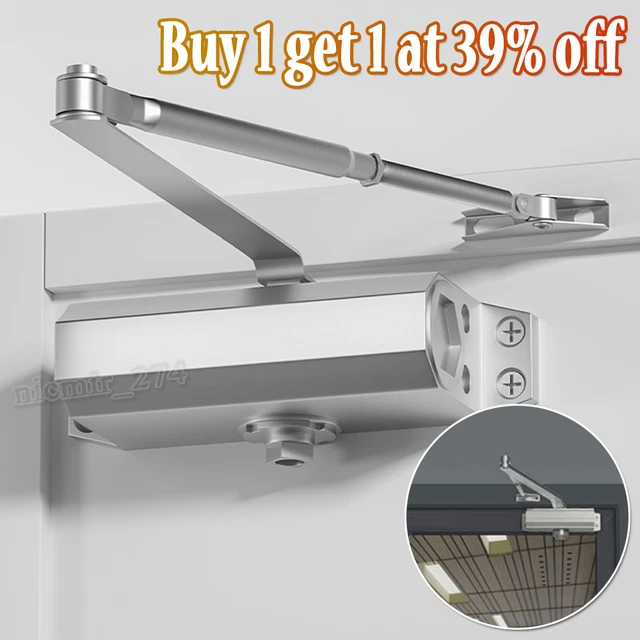 25-45KG HEAVY DUTY Fire Rated Aluminum Door Closer Opener Adjustable ...