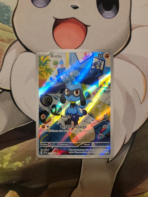 PokÉmon Tcg Riolu Scarlet And Violet Base Set 215 198 Holo Illustration