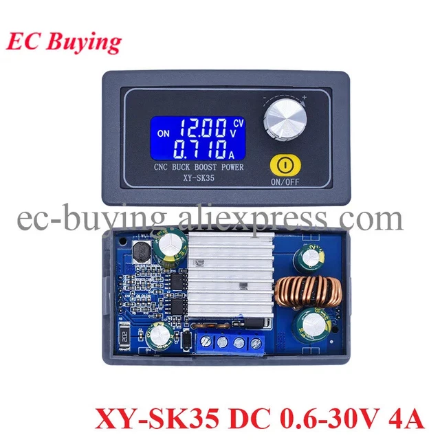 CNC DC BUCK Boost Converter Module CC CV 0.6-30V 4A Adjustable Power ...