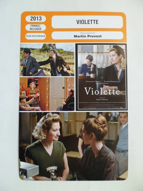 CARTE FICHE CINEMA 2013 VIOLETTE Emmanuelle Devos Sandrine Kiberlain O ...