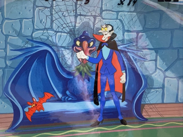 GROOVIE GOOLIES BAT Drac Animated Cel Filmation Hand Painted Production ...