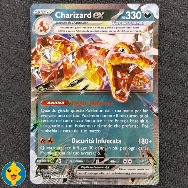 CHARIZARD EX 125/197 - OBF Pokemon Ossidiana Infuocata - ITALIANO ...