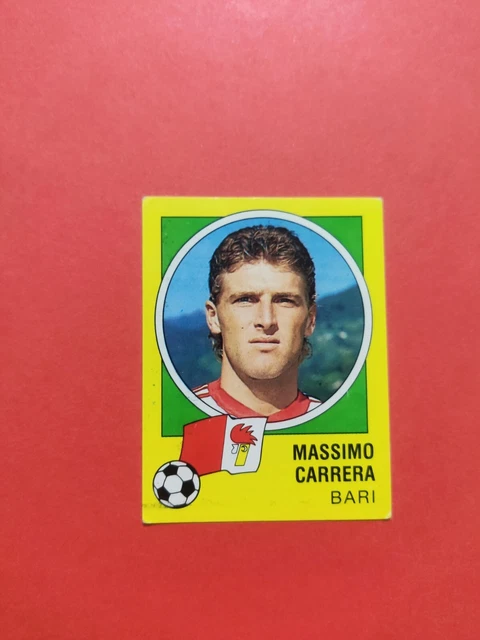 FIGURINA 23 MASSIMO Carrera Bari Album Calcio 1990-91 Junior Stickers ...