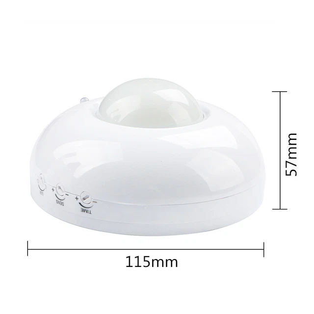 AC110-240V 360° PIR Ceiling Motion / Movement Sensor Detector Light ...