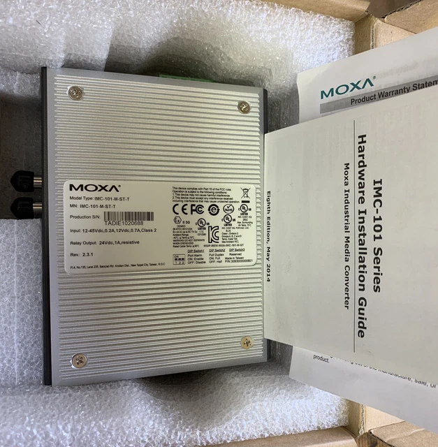 MOXA IMC-101-M-ST-T INDUSTRIAL Media Converter IMC101MSTT 100M Ethernet Fiber $549.00 - PicClick CA