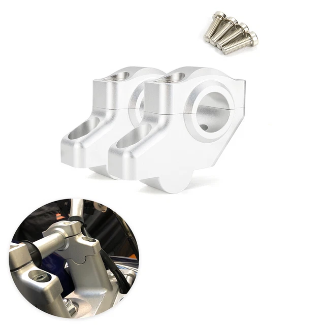 7/8& OFFSET CLAMP Risers Fit For Yamaha FZ6R TDM 850 TDM 900 FZ1 ...