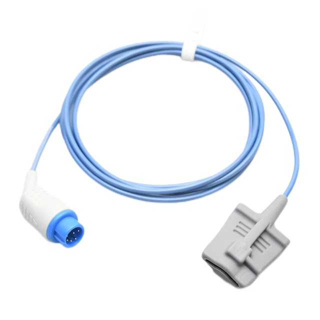 7PIN SPO2 RESUSABLE Sensor, Adult Silicone Soft Tip for Mindray/EDAN ...