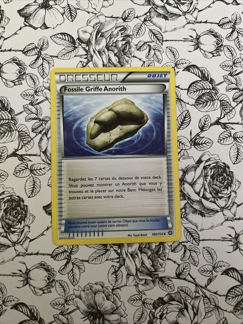 CARTE POKÉMON DRESSEUR fossile griffe anorith 100/114 peu commune ...