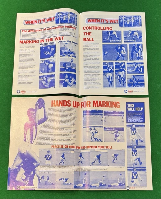 RARE PAIR 1980S VFL KIDS FOOTY CLINIC BOOKLETS - STAR PLAYERS WITHIN ...