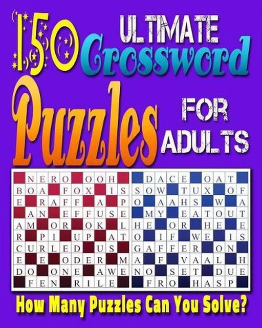 ULTIMATE CROSSWORD PUZZLE For Adults: Printable Crossword Puzzles for ...
