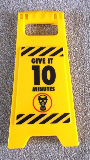 DESK WARNING SIGN Deeply Satisfying Poo In Progress Office Fun Toilet ...