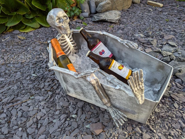 TK MAXX HALLOWEEN Skeleton Coffin Ice Bucket Super Rare 2024 £207.68 ...