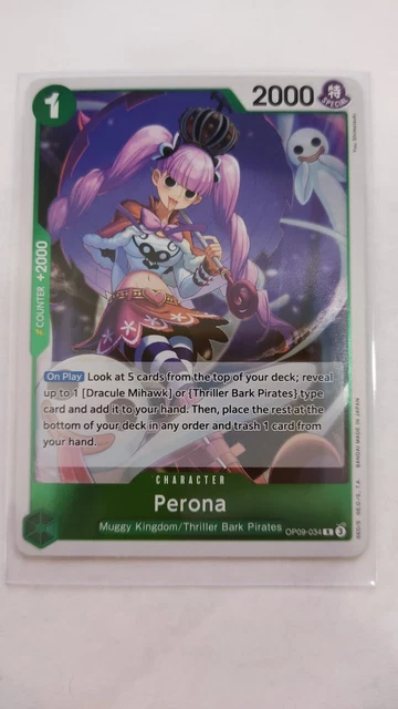 OP09-034 ENGLISH OP09 One Piece Emperors in the New World Perona Sleeve EUR 1,00 - PicClick FR