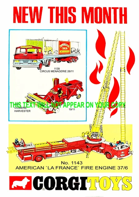 CORGI TOYS CIRCUS,COMBINE Harvester,Fire Engine New Fantasy Shop ...
