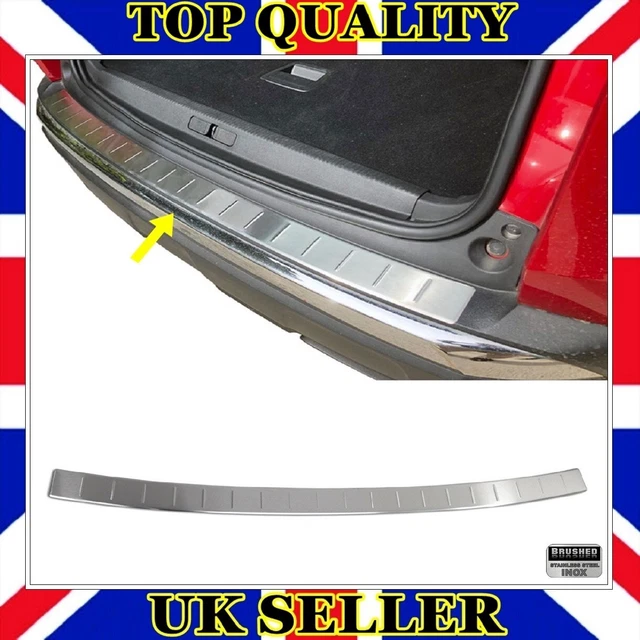 CHROME REAR BUMPER Protector BRUSHED S.STEEL For PEUGEOT 3008 II 2016 ...