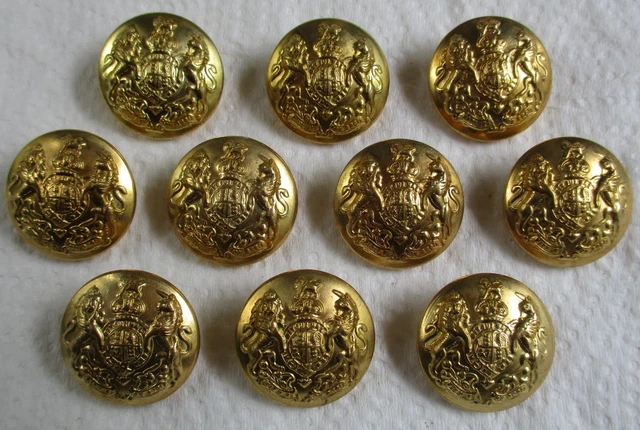 SET 10X BRITISH Army:"GENERAL SERVICE BRASS BUTTONS" (Unissued, WW2 ...