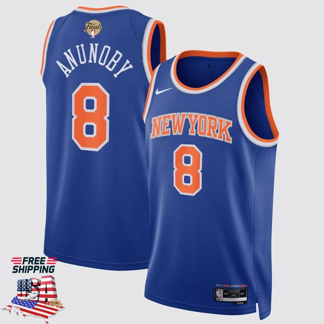 NEW YORK KNICKS OG Anunoby Blue 2026 Finals Patch Custom Stitched!! $99 ...