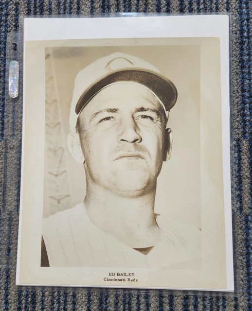 RARE 1959 ED Bailey Cincinnati Reds Team numéro arrière timbre 8x10 ...