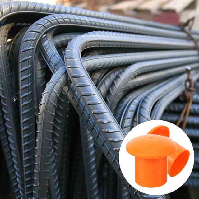 40 PCS REBAR Safety Caps Construction Builder Hat Pipe & Tube ...