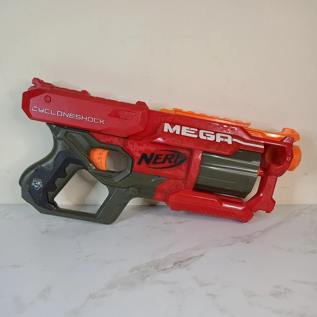 NERF N-STRIKE MEGA Cycloneshock Revolver Blaster Dart Red Gun Toy £8.51 ...