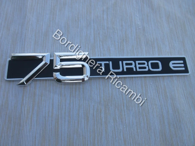 SCRITTA STEMMA SIGLA Logo Badge Emblem Script Alfa Romeo 75 Turbo ...