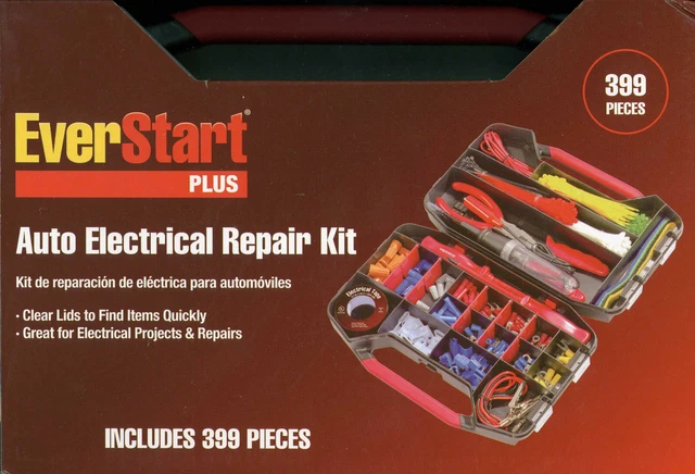 EVERSTART 399-PIECE AUTO ELECTRICAL REPAIR KIT Automotive Motorcycle ...
