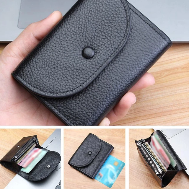 WALLET LEATHER COIN Purse Card Holder Mini Minimalist Wallet ^д I2I1 ...