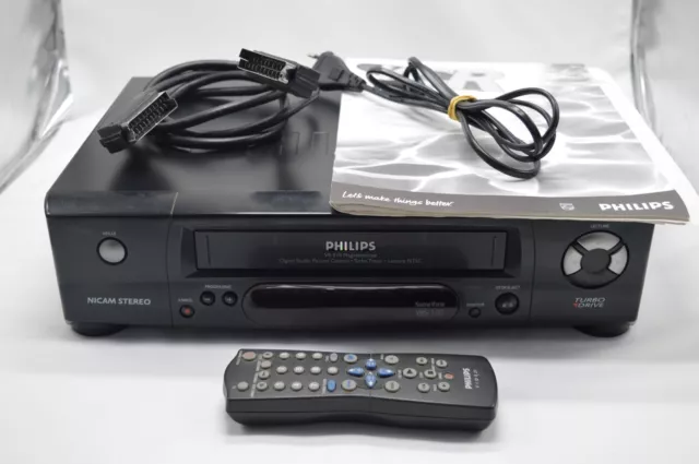 MAGNÉTOSCOPE LECTEUR CASSETTE enregistreur recorder VHS Philips VR510 ...