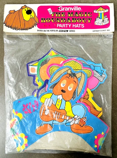 RARE 1960'S ORIGINAL Unused BBC's 'THE MAGIC ROUNDABOUT' PARTY Hats ...