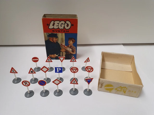 LEGO SYSTEM MURSTEN 50's 60's box 232 signs alt vintage 60er 1:87 ...