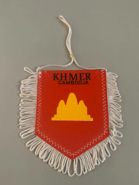 KHMER CAMBODJA FANION vintage blason banderin pennant drapeau pays ...