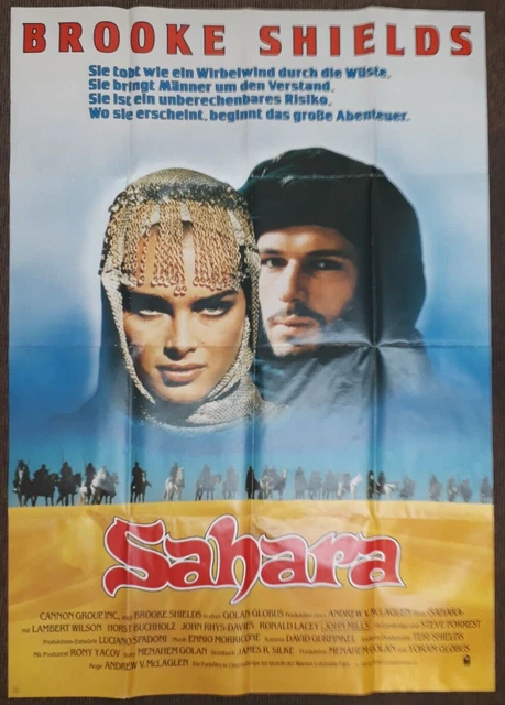 BROOKE SHIELDS IN Sahara, 1983 German Film Poster, 118cm x 83cm, Folded ...