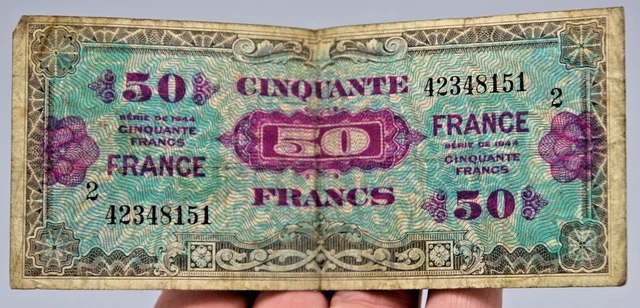 ANCIEN BILLET 50 Cinquante Francs France 1944 EUR 6,99 - PicClick FR